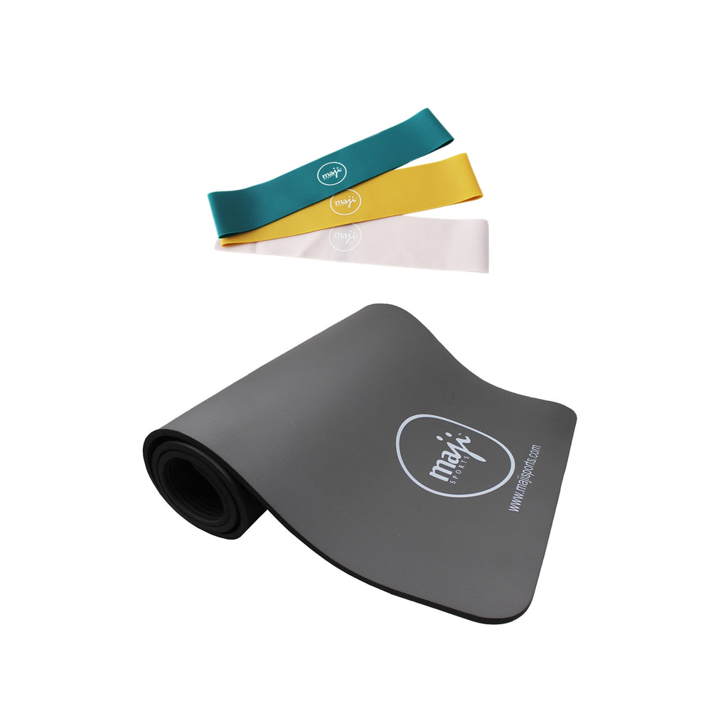Full Body Home Workout Bundle – Resistance Bands & NBR Yoga Mat | Maji ...