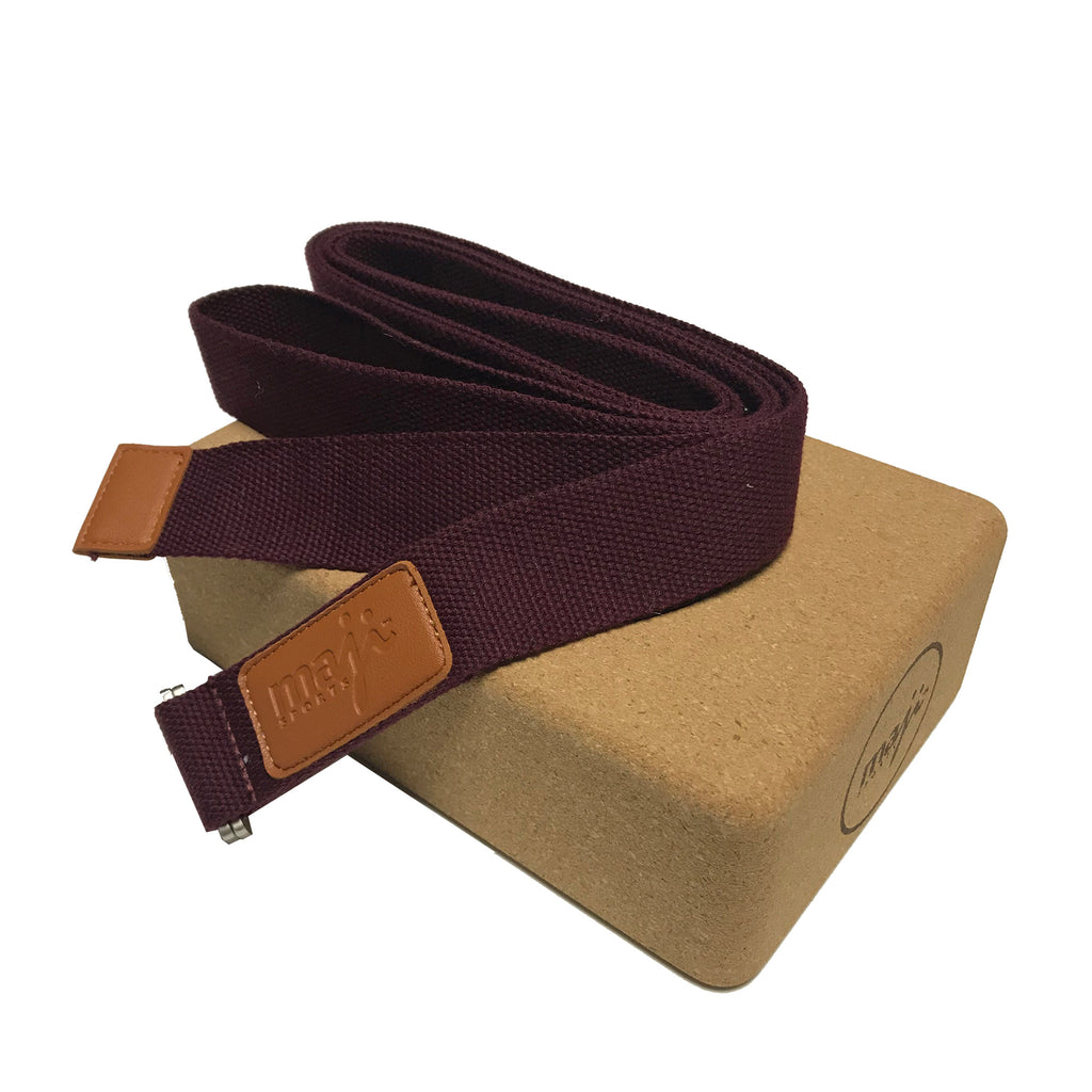 Cork Yoga Block & Yoga Strap Combo | Majisports | Maji Sports