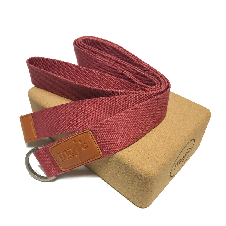 Cork Yoga Block & Yoga Strap Combo | Majisports | Maji Sports